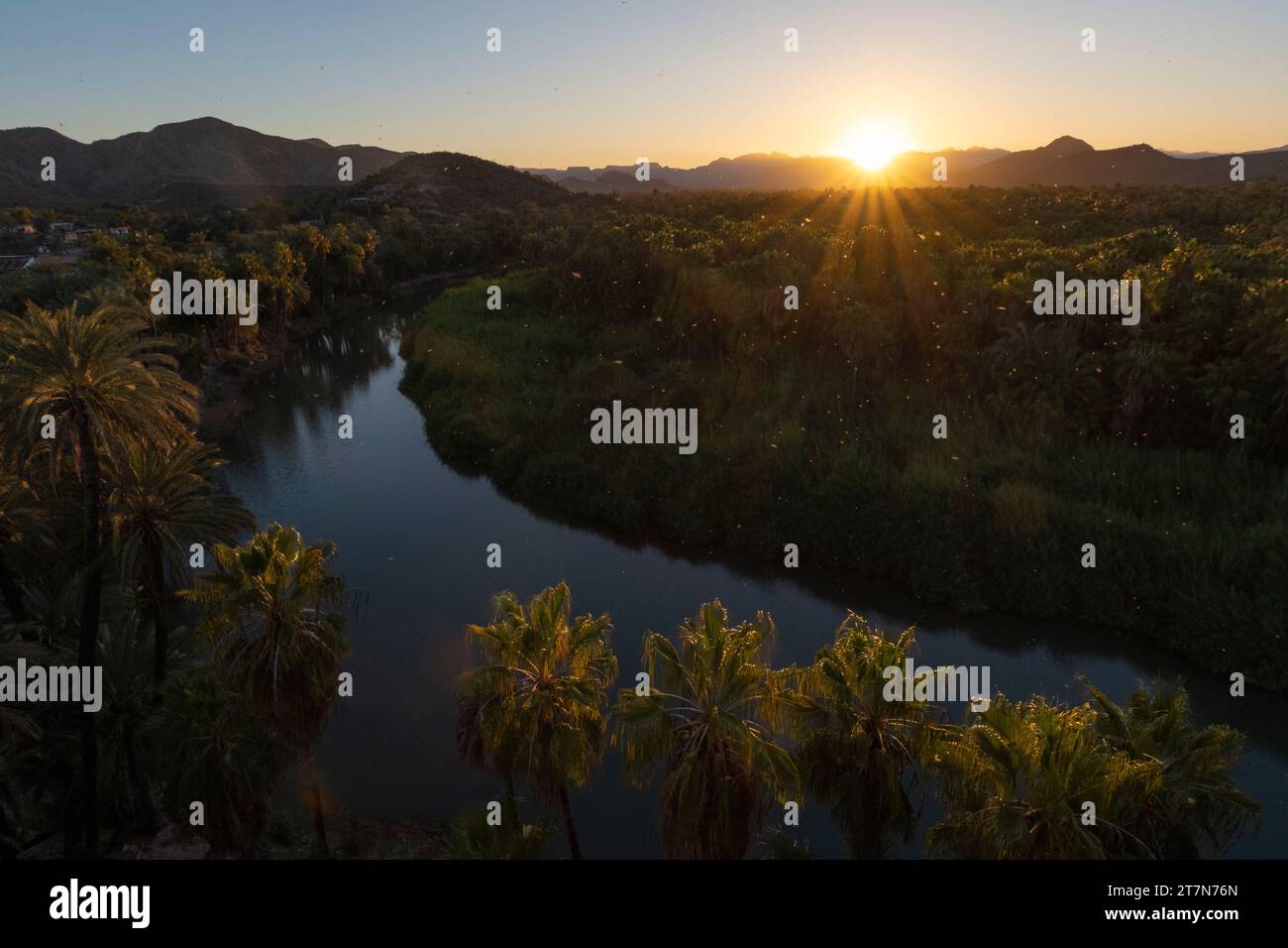The short 'river' flowing through Mulege, Baja California Sur, Mexico ...