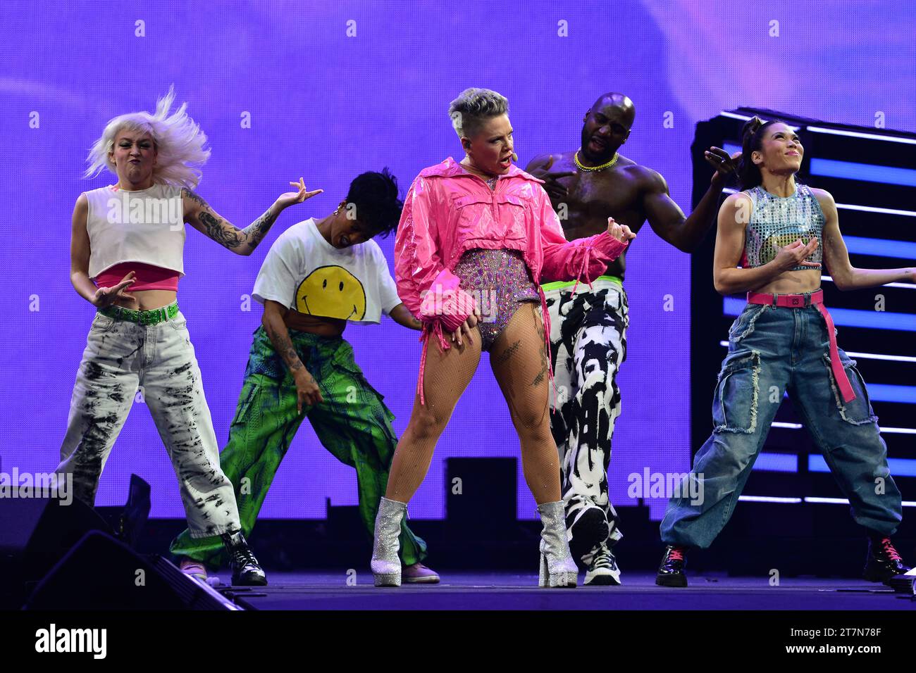 SUNRISE, FLORIDA - NOVEMBER 15: Pink performs live on stage during her ...