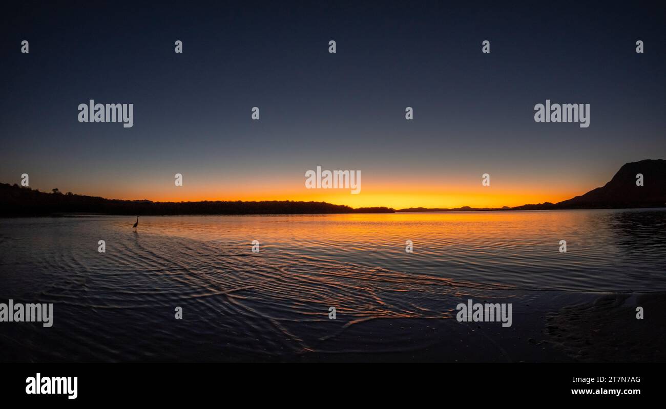 Sunrise comes to Playa Requeson, Bahia Concepcion, Baja California Sur ...