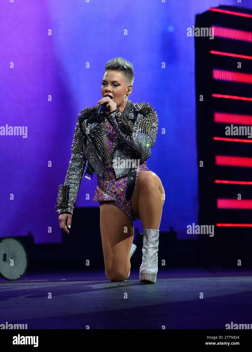 Sunrise, Florida, USA. 15th Nov, 2023. Pink performs live on stage ...