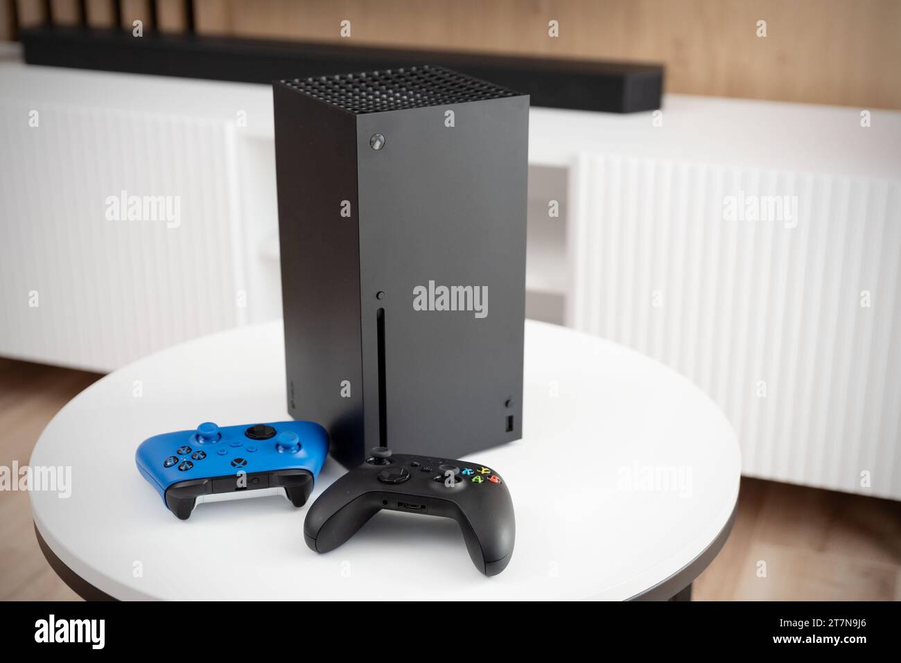 Wroclaw, Poland - NOV 13, 2023: XBOX Series X is popular gaming console ...