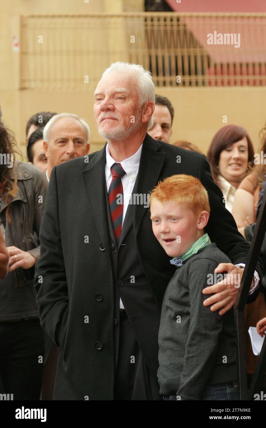 Malcolm McDowell and son Beckett at the Hollywood Chamber of Commerce ...