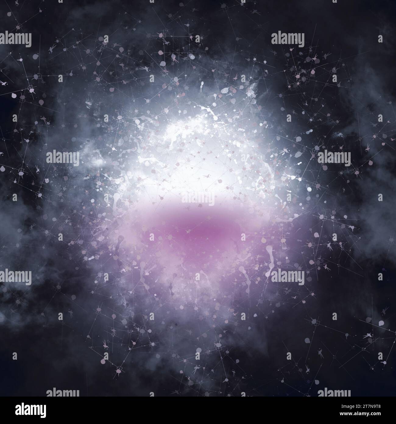 Concept of web banner. Magic color galaxy. Horizontal space background ...