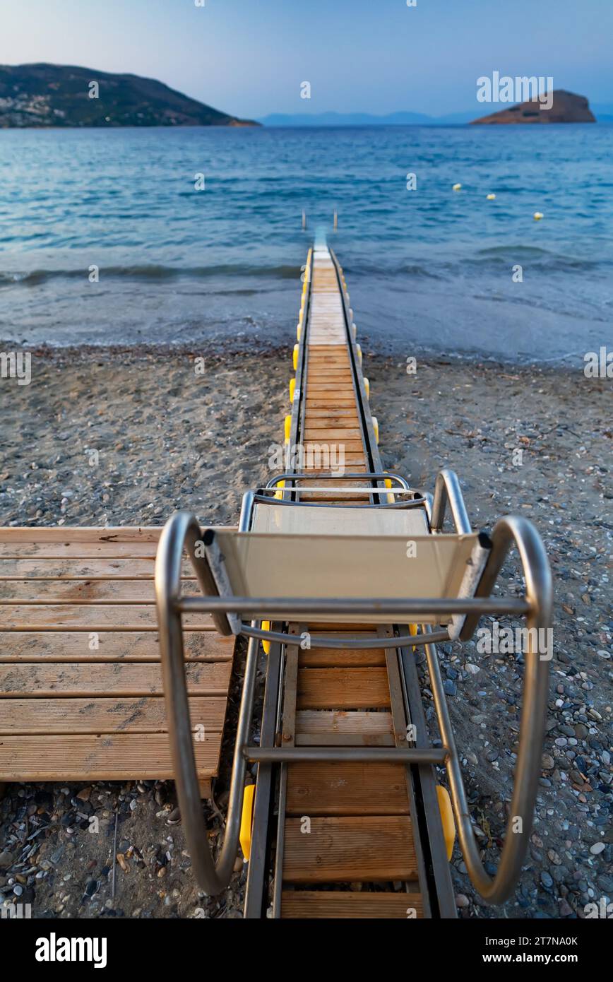 Motorized chair that helps disabled people swim in the sea without ...