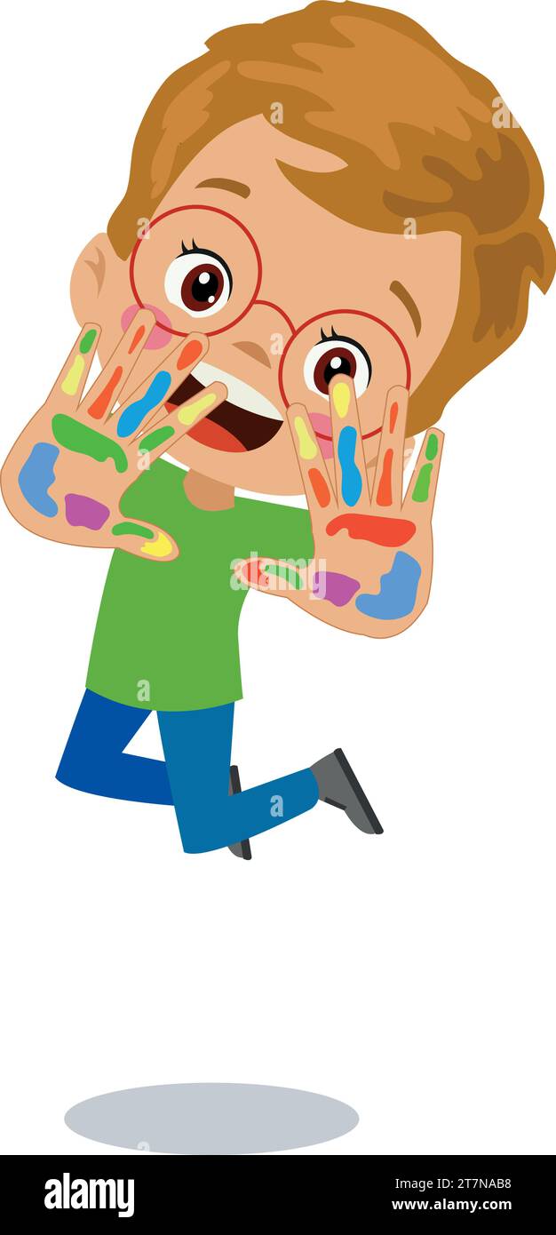 hand coloring game painted hands Stock Vector Image & Art - Alamy