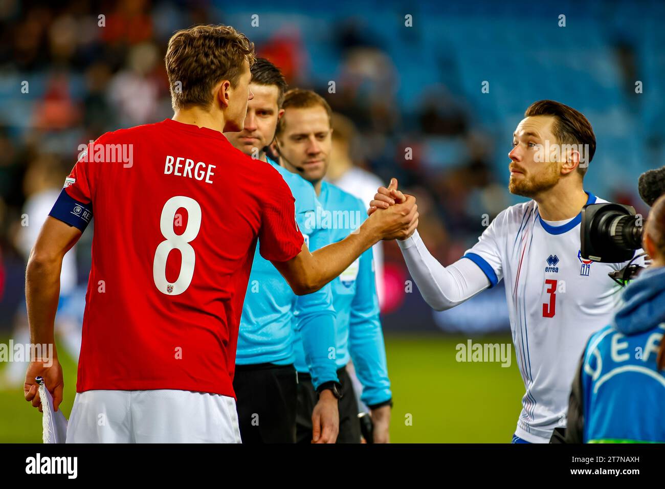 Oslo, Norway, 16th November 2023. Norway's Sander Berge and The Farao ...