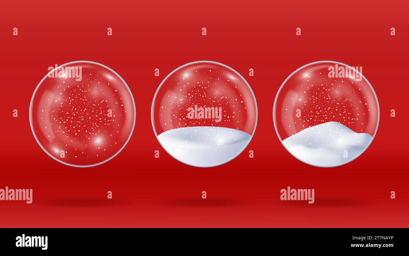 3D Glass Christmas Snow Ball Stock Vector Image & Art - Alamy