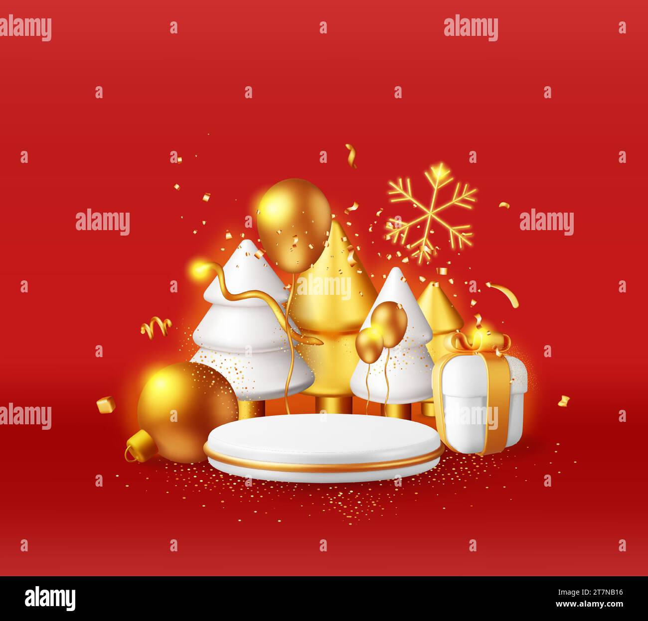 Red christmas product display Stock Vector Images - Alamy