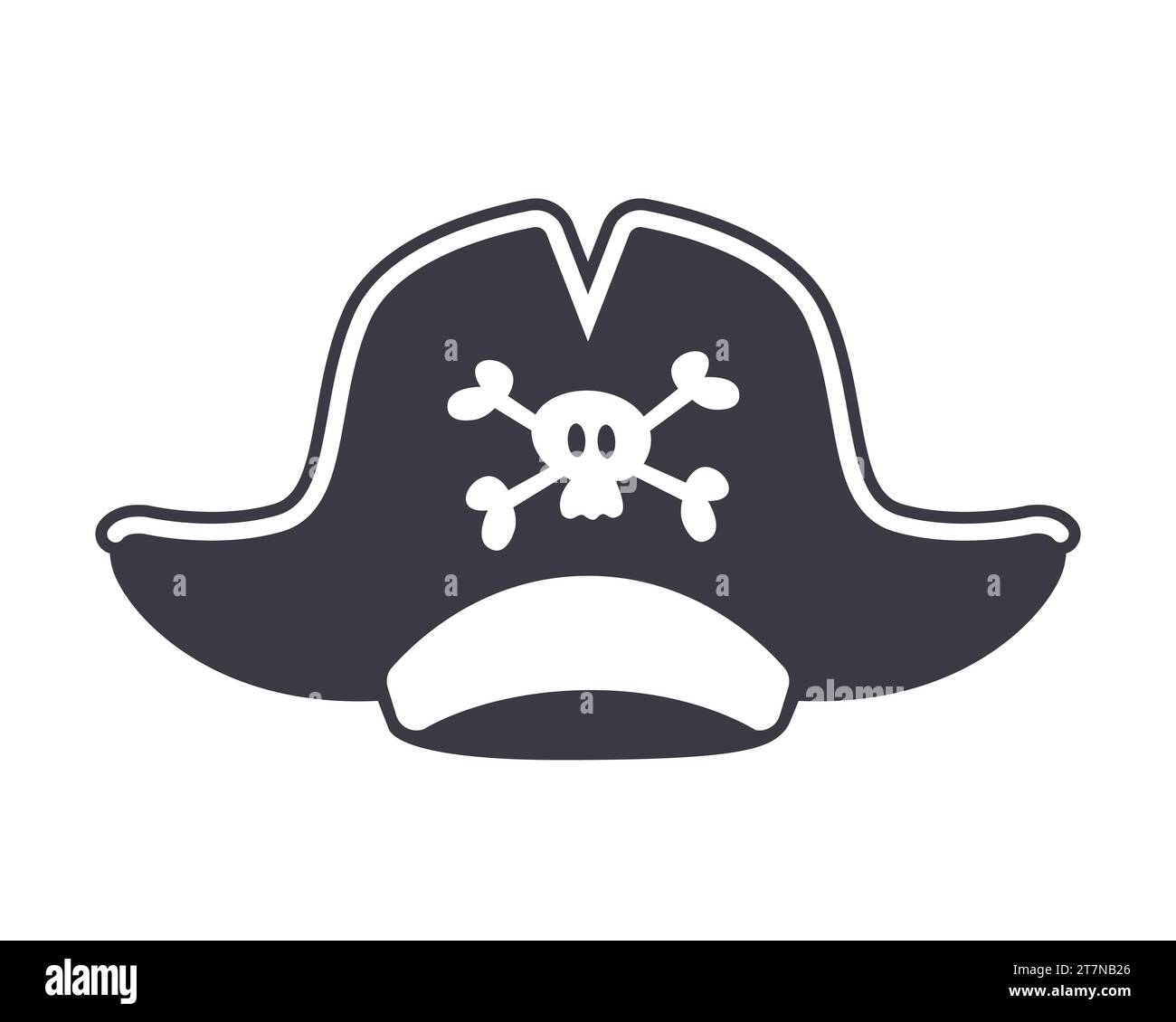 pirate hat icon. flat vector illustration Stock Vector Image & Art - Alamy