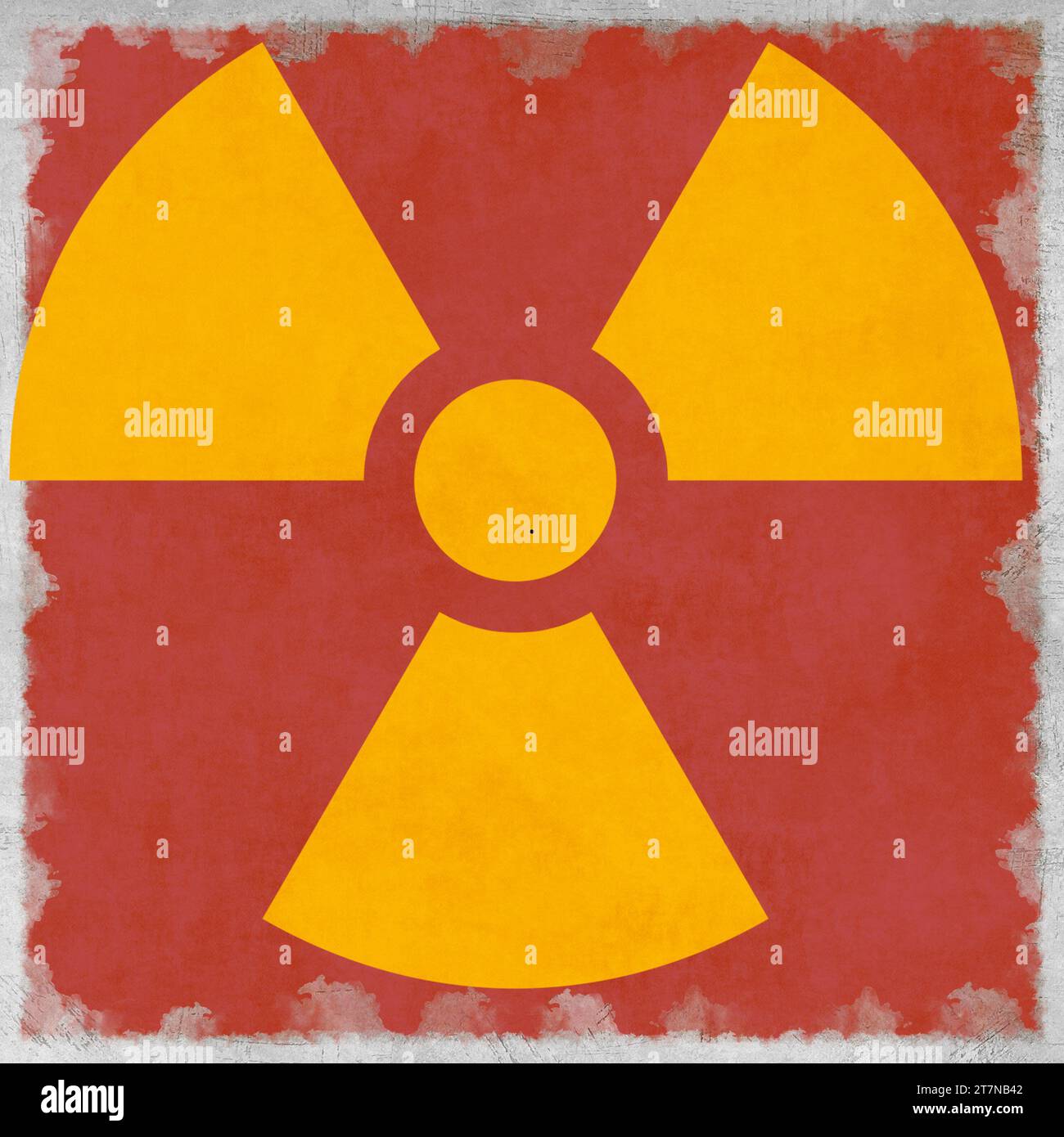 Nuclear energy radioactive (ionizing atomic radiation) round yellow ...