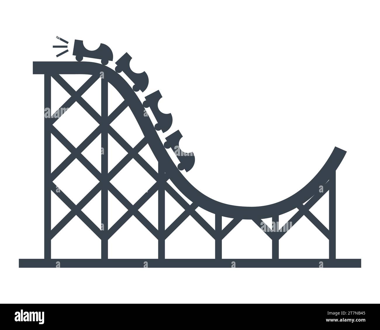 roller coaster icon. flat vector illustration Stock Vector Image & Art - Alamy