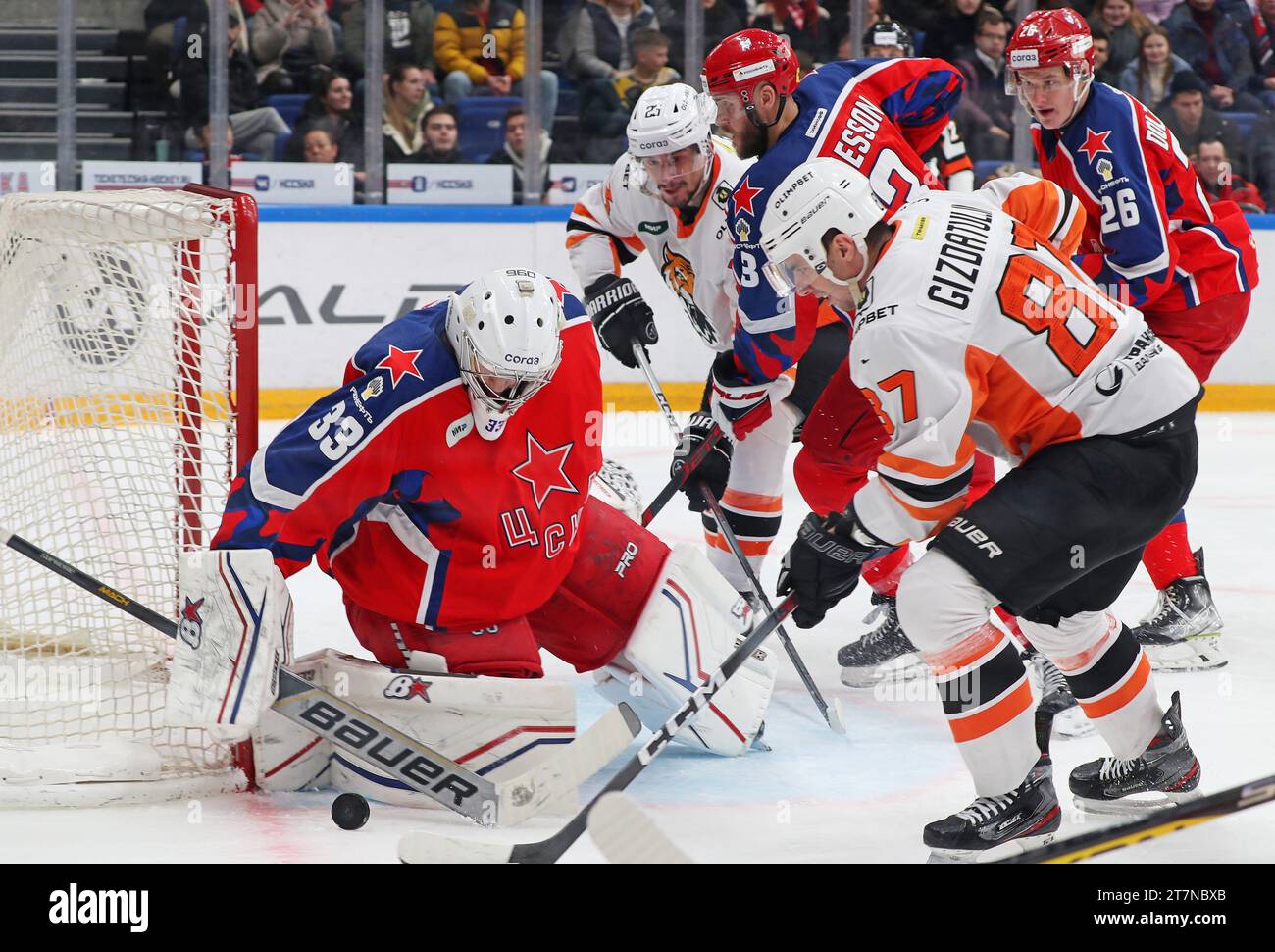 Moscow, Russia. 15th Nov, 2023. Kontinental Hockey League (KHL). Match ...