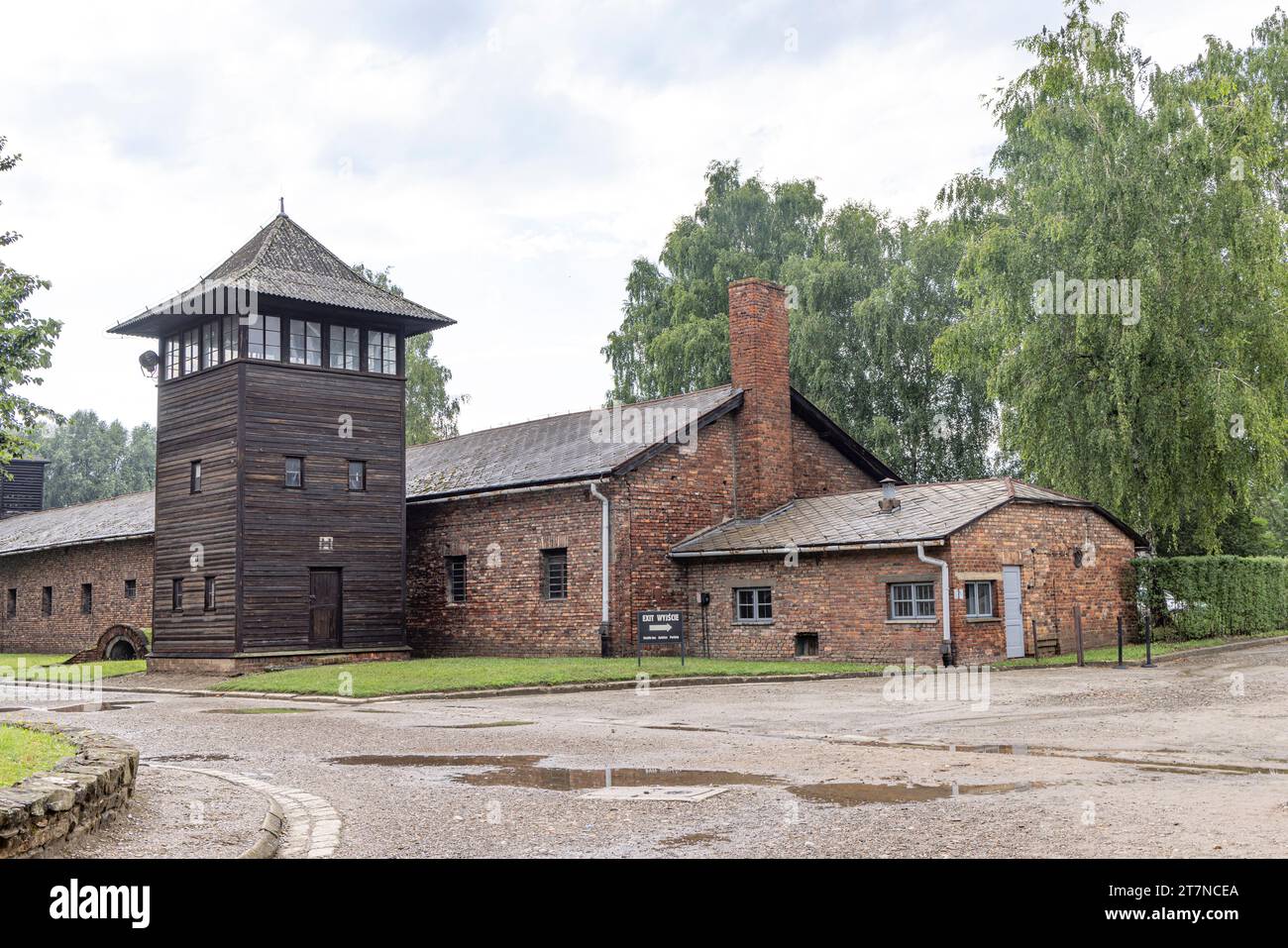 Oswiecim, Poland - July 17, 2023: Watchtower Memorial and museum ...