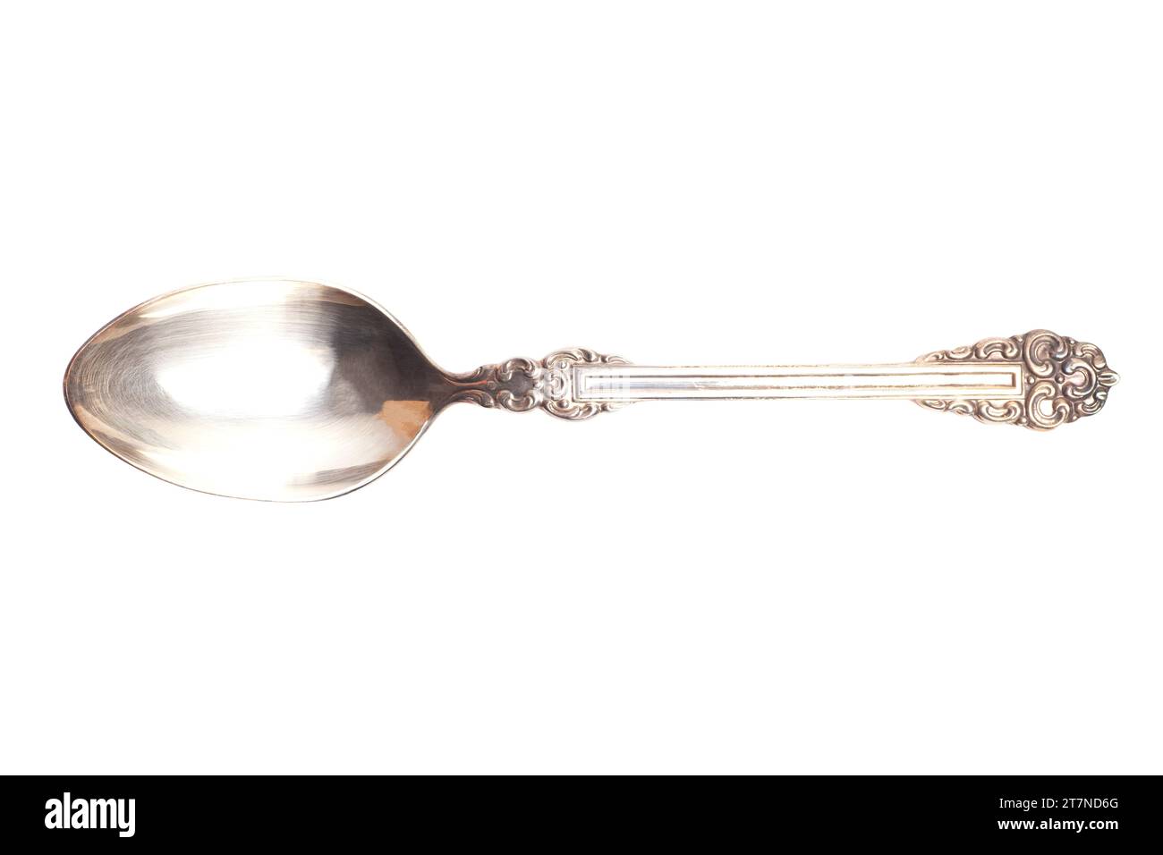 Old teaspoon isolated on white background Stock Photo - Alamy