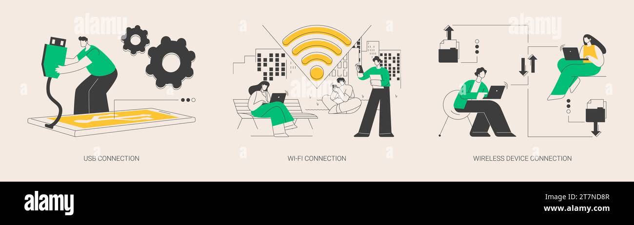 Data transfer abstract concept vector illustrations Stock Vector Image ...