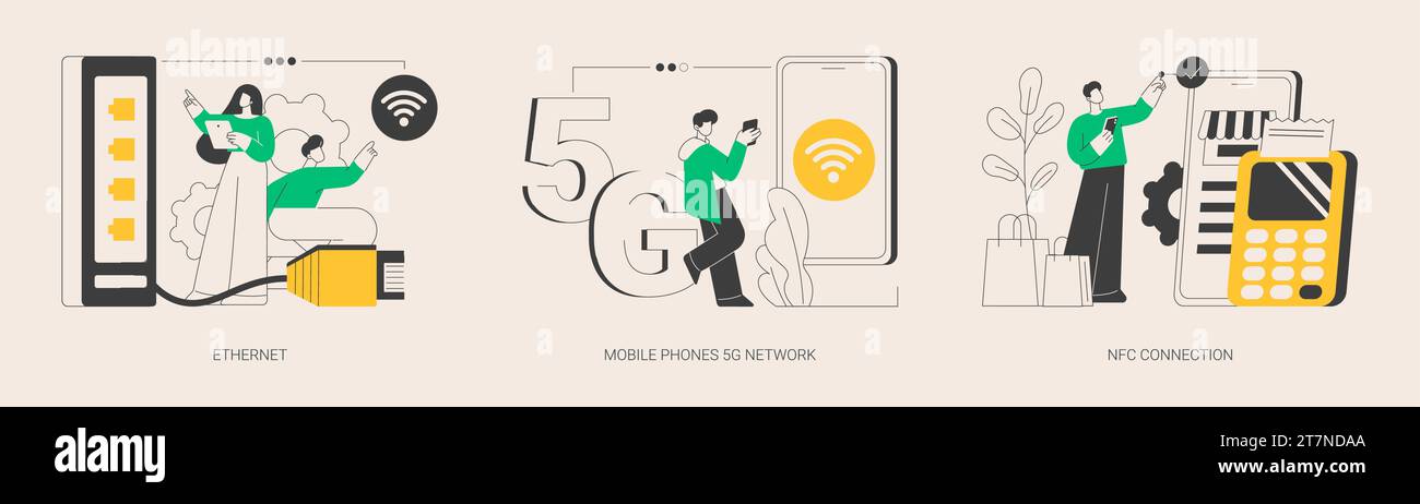 Network infrastructure abstract concept vector illustrations Stock ...