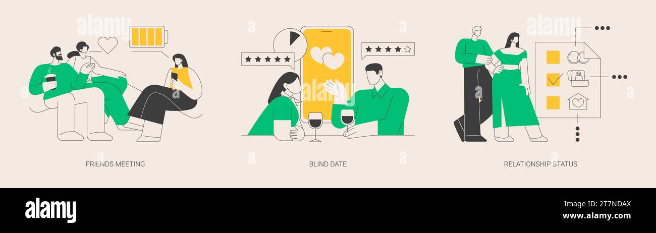 Social interactions abstract concept vector illustrations Stock Vector ...