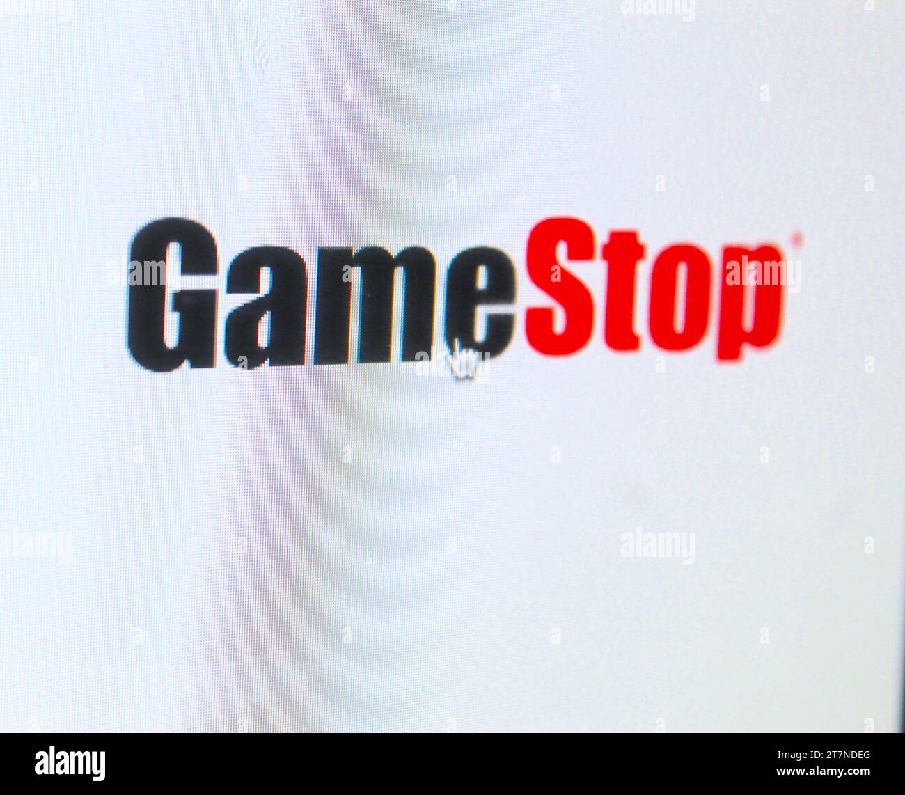 A photo of the Gamestop logo on a computer screen Stock Photo - Alamy
