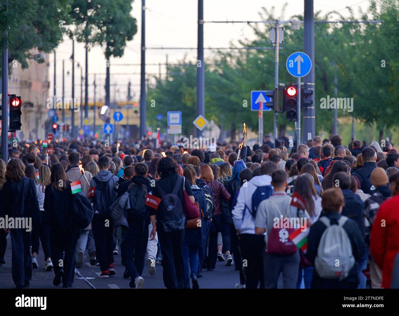 Budapest, Hungary - October 22, 2023: March from the Budapest ...