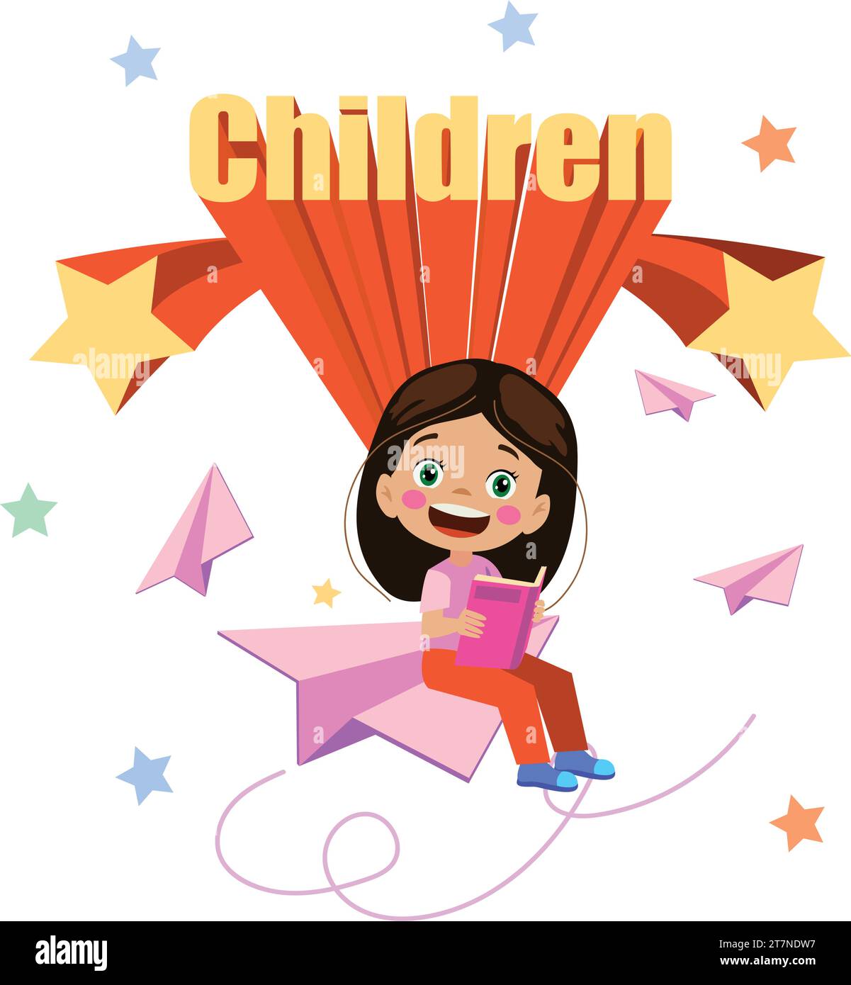 Kids style colorful font design fun childish alphabet letters and ...