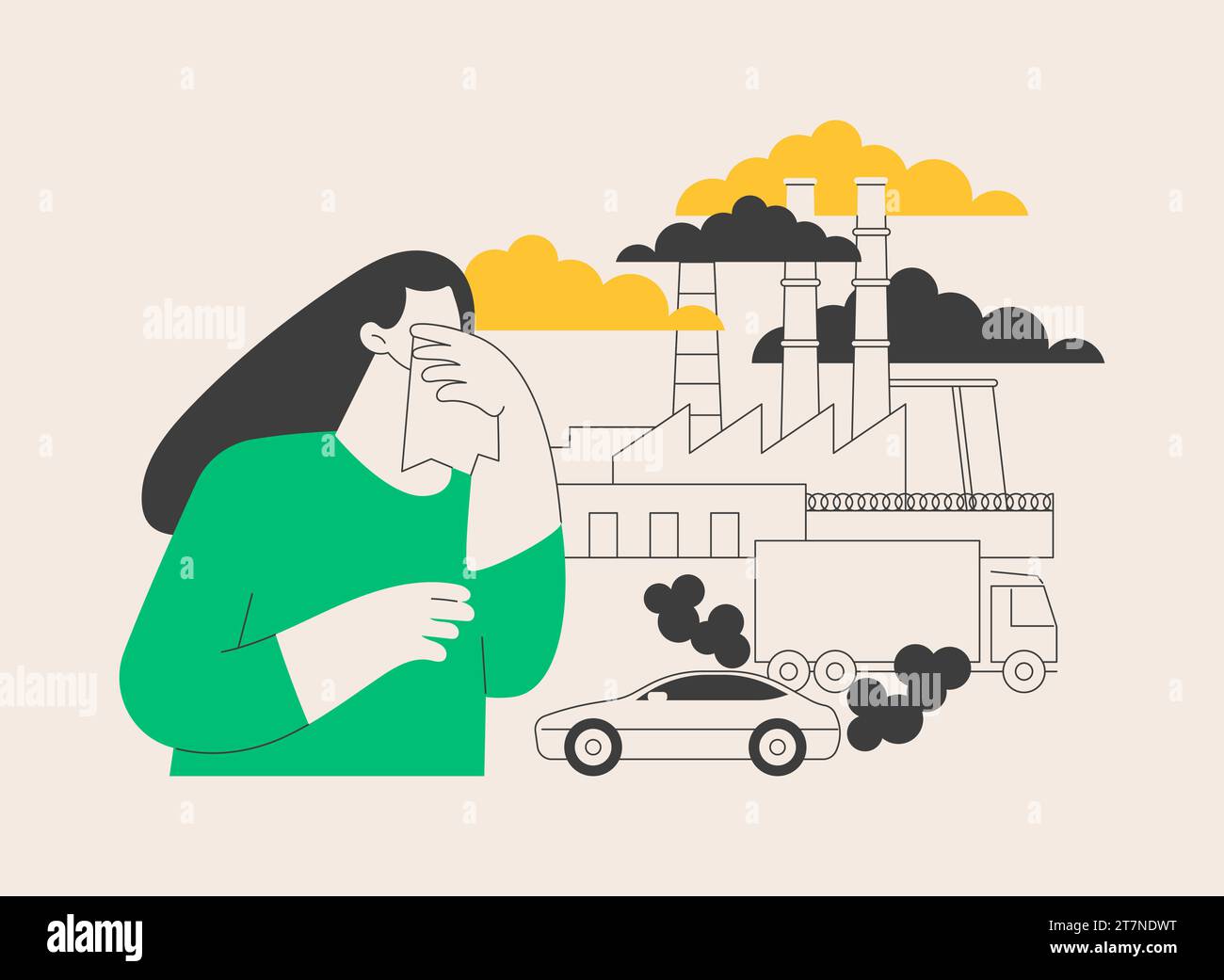 Air pollution abstract concept vector illustration Stock Vector Image ...