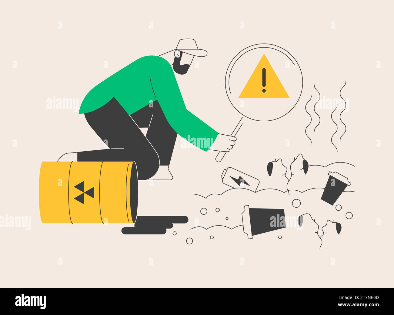 Soil pollution abstract concept vector illustration Stock Vector Image ...