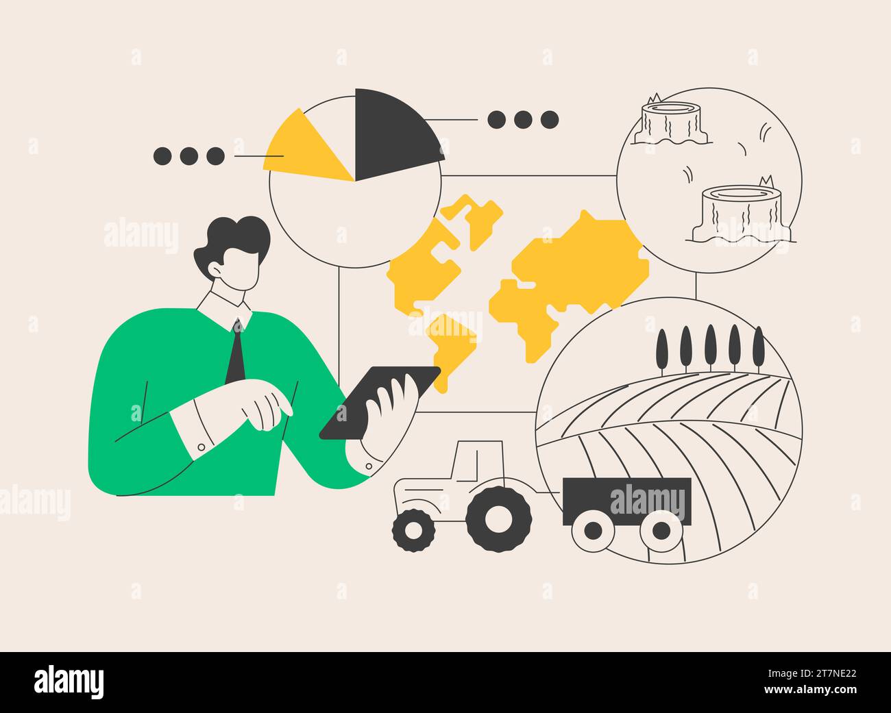 Global land use abstract concept vector illustration Stock Vector Image ...