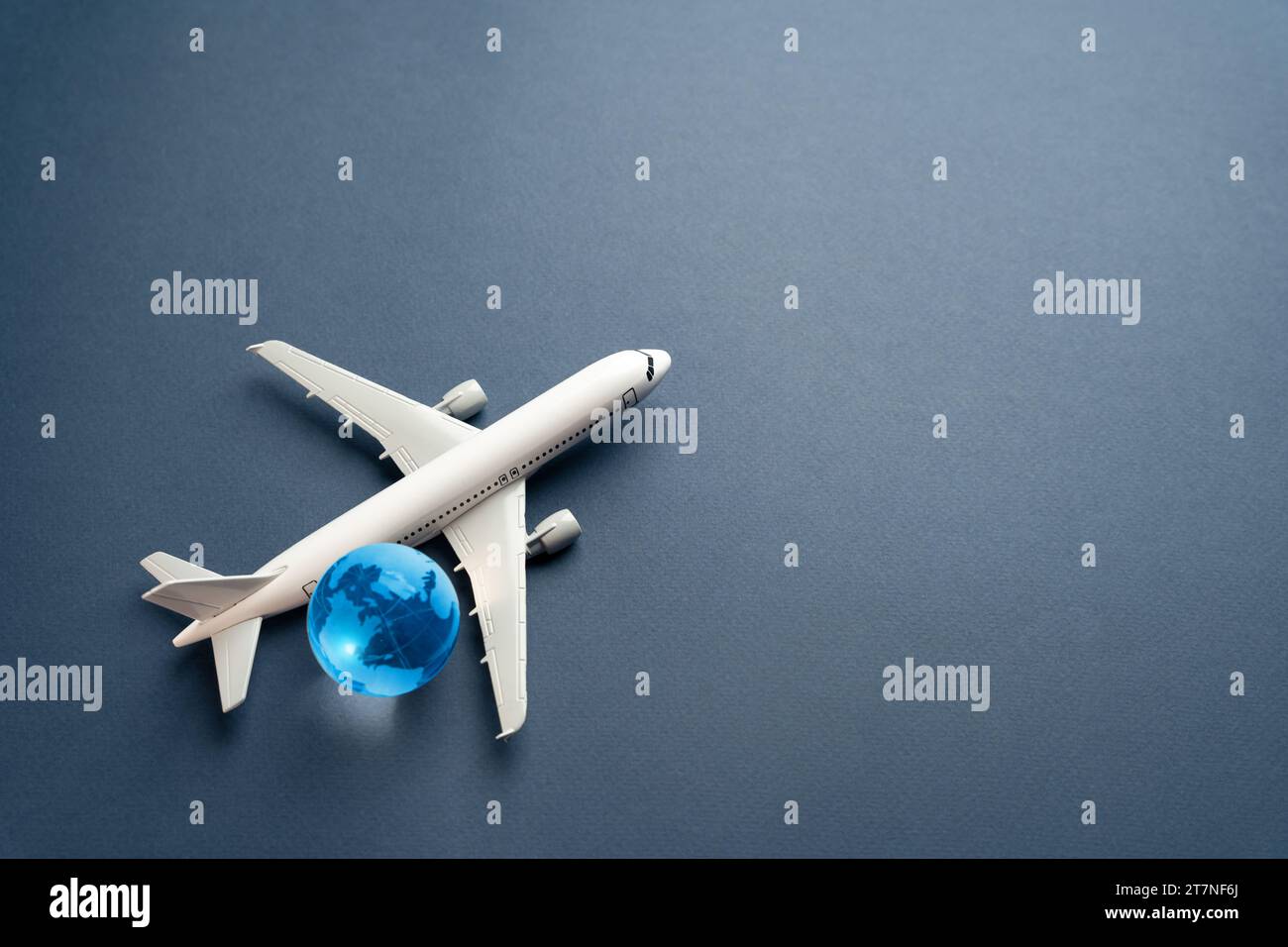 Airplane and planet earth. World flight routes. Construction of new ...