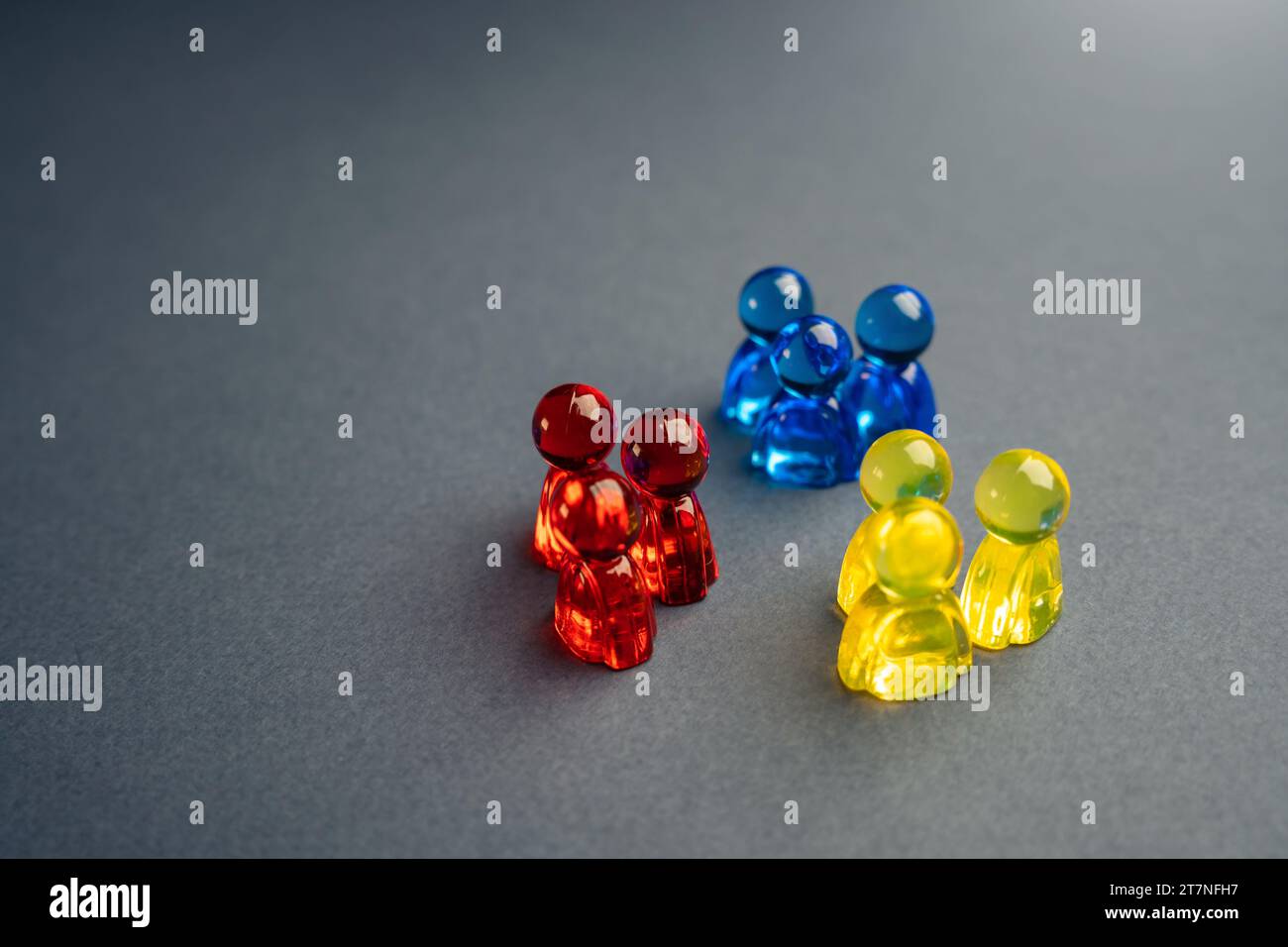 Competition of three teams. Political forces and teams. Rivalry and ...