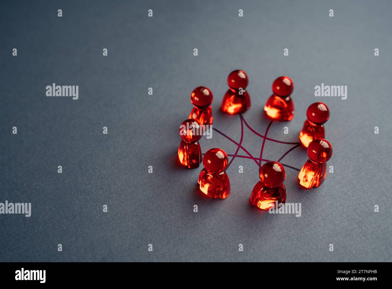 Connected people in team. Business meeting. Mutual relations ...