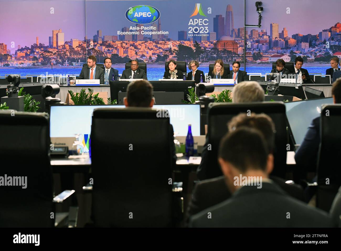 San Francisco, USA. 15th Nov, 2023. Delegates attend the APEC ...