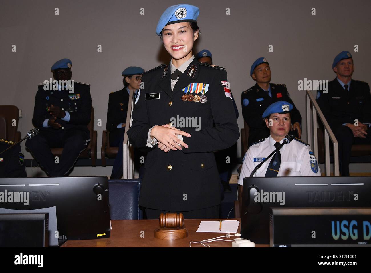 New York, USA. 16th Nov, 2023. First Sergeant Renita Rismayanti of ...