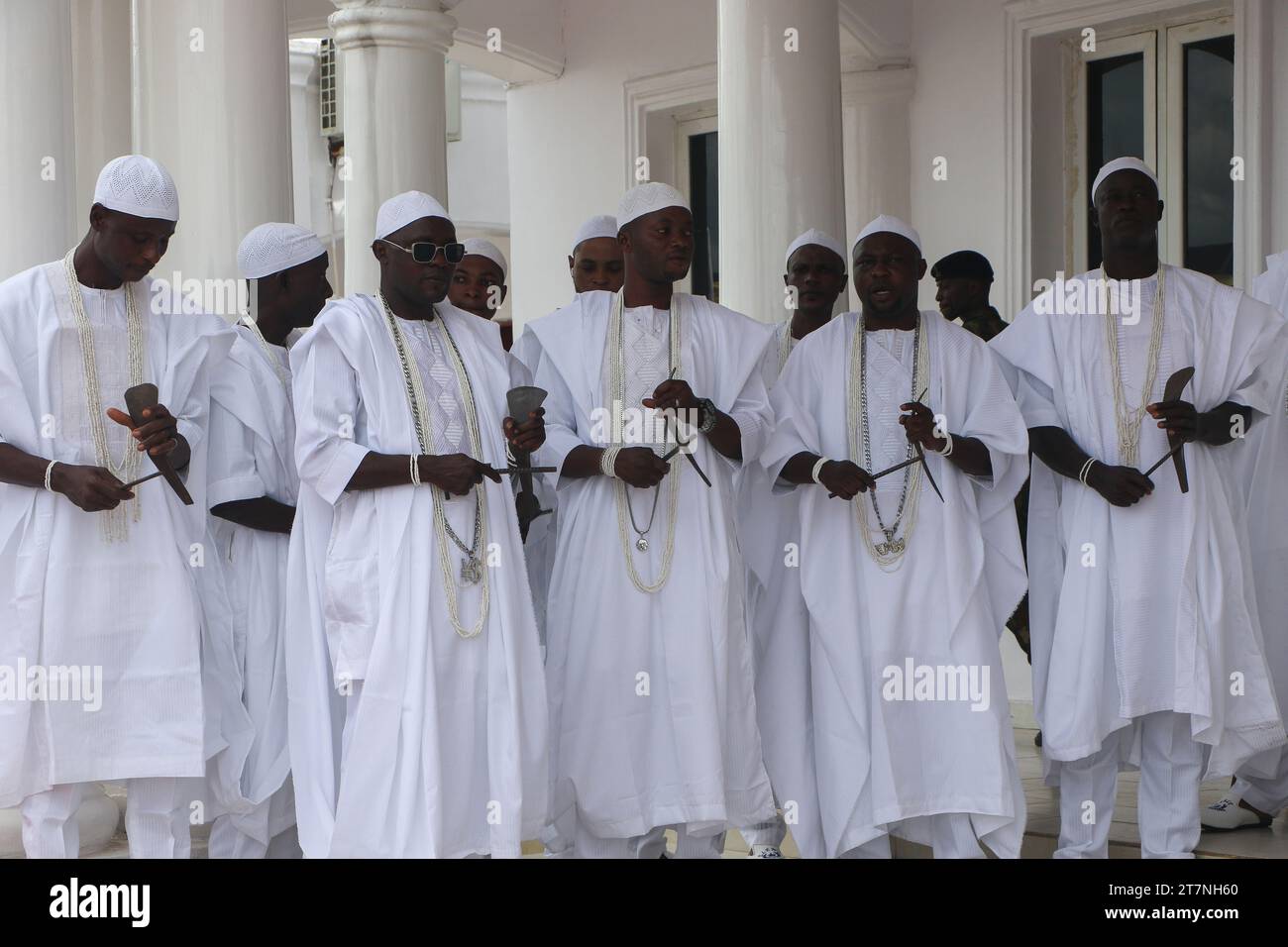 People gather to observe the Olojo Festival celebration at Ile-Ife, in ...
