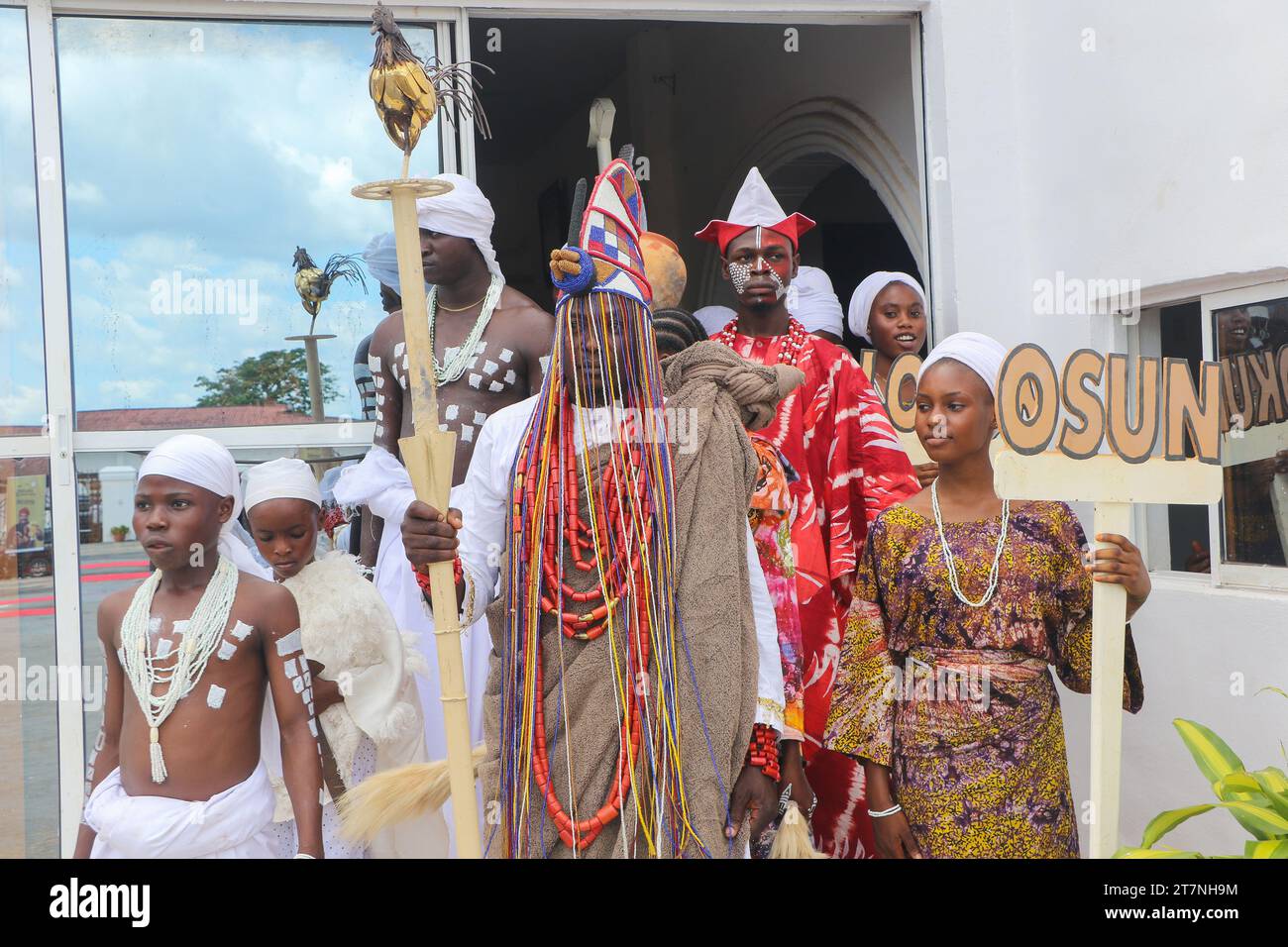 People gather to observe the Olojo Festival celebration at Ile-Ife, in ...