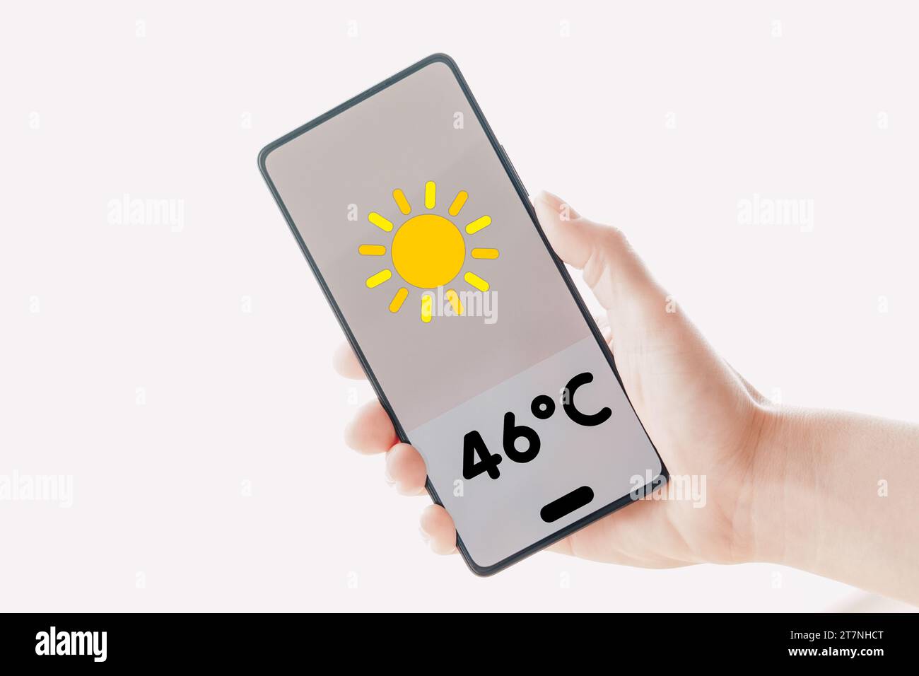 In this photo illustration, the thermometer showing 46ºC of heat is ...