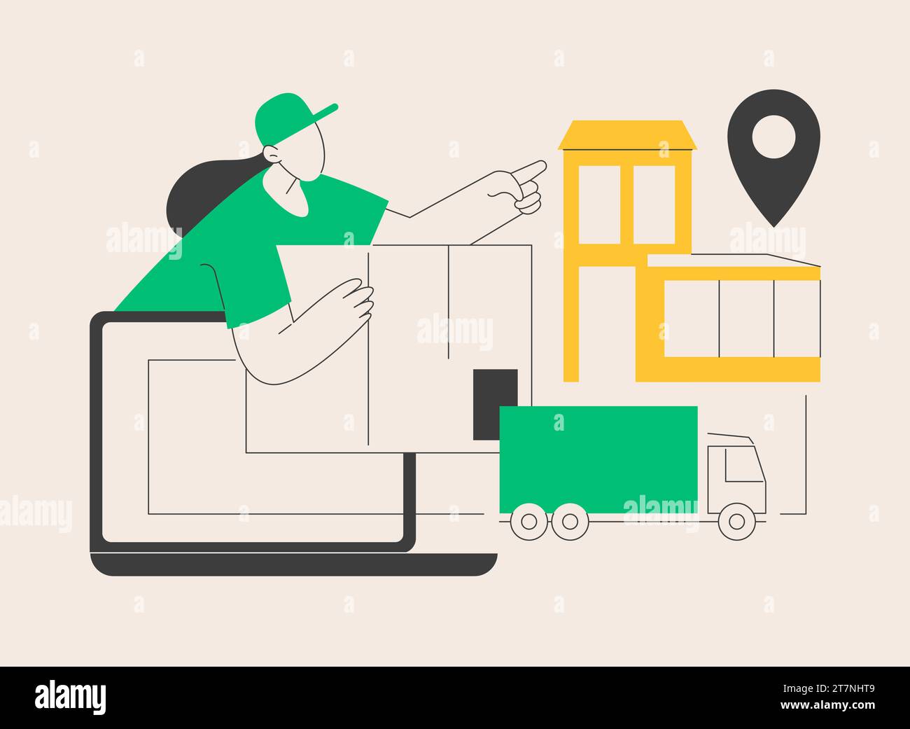 Delivery point abstract concept vector illustration Stock Vector Image & Art - Alamy