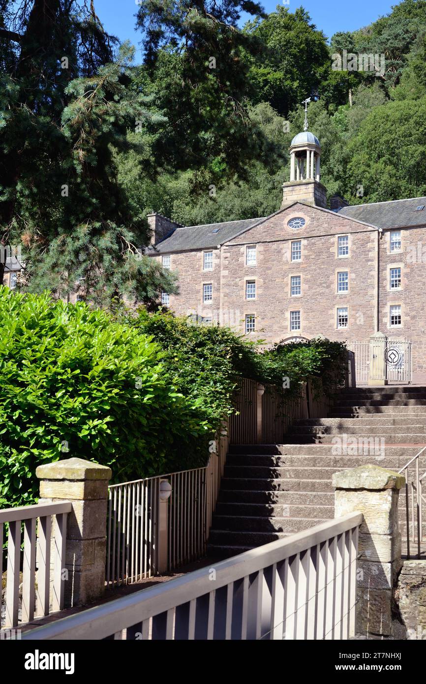 New Lanark UNESCO World Heritage site. Visitor Centre millworkers ...