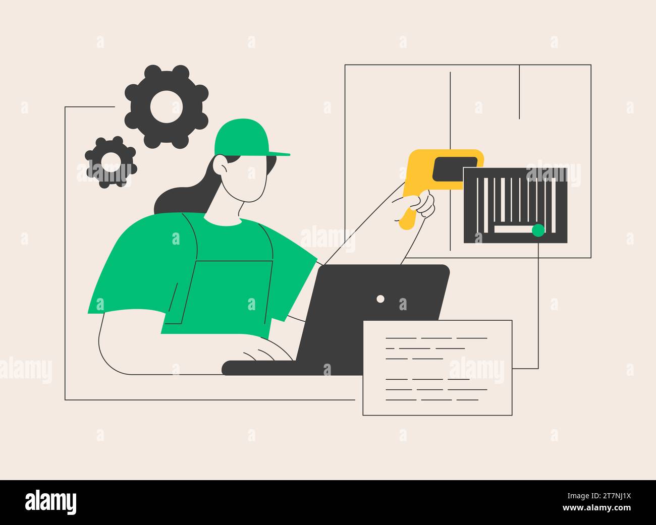 Barcode scanning abstract concept vector illustration Stock Vector ...