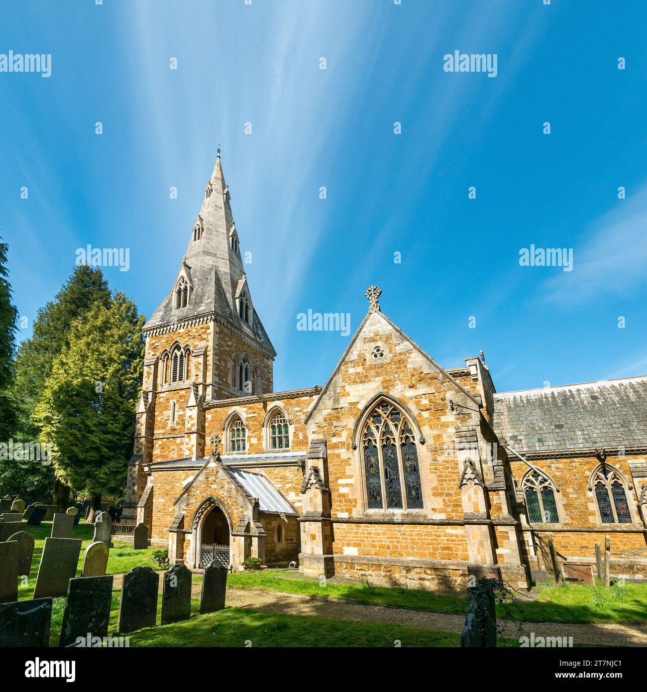 The beautiful parish church of St James in the village of Little Dalby ...
