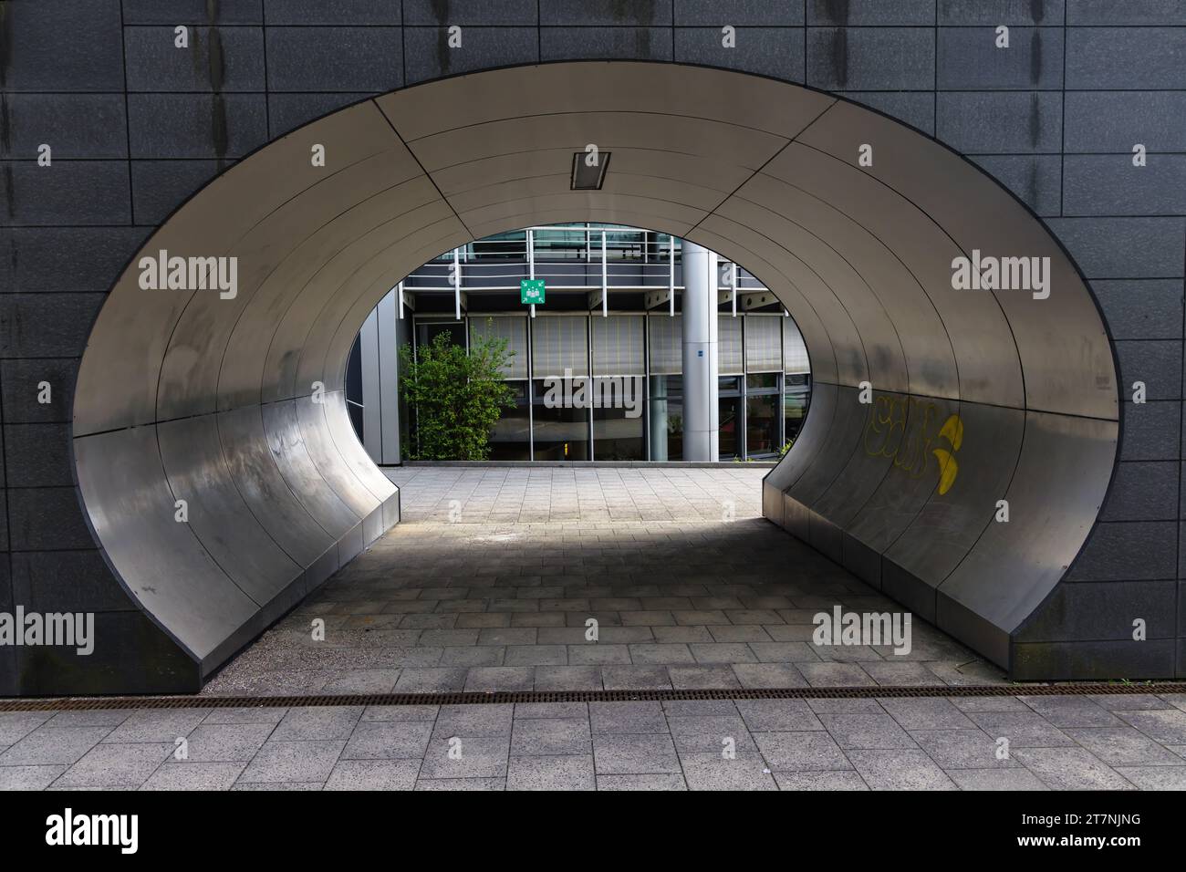 Munich, Germany - April 05, 2023: modern architecture of a passage ...