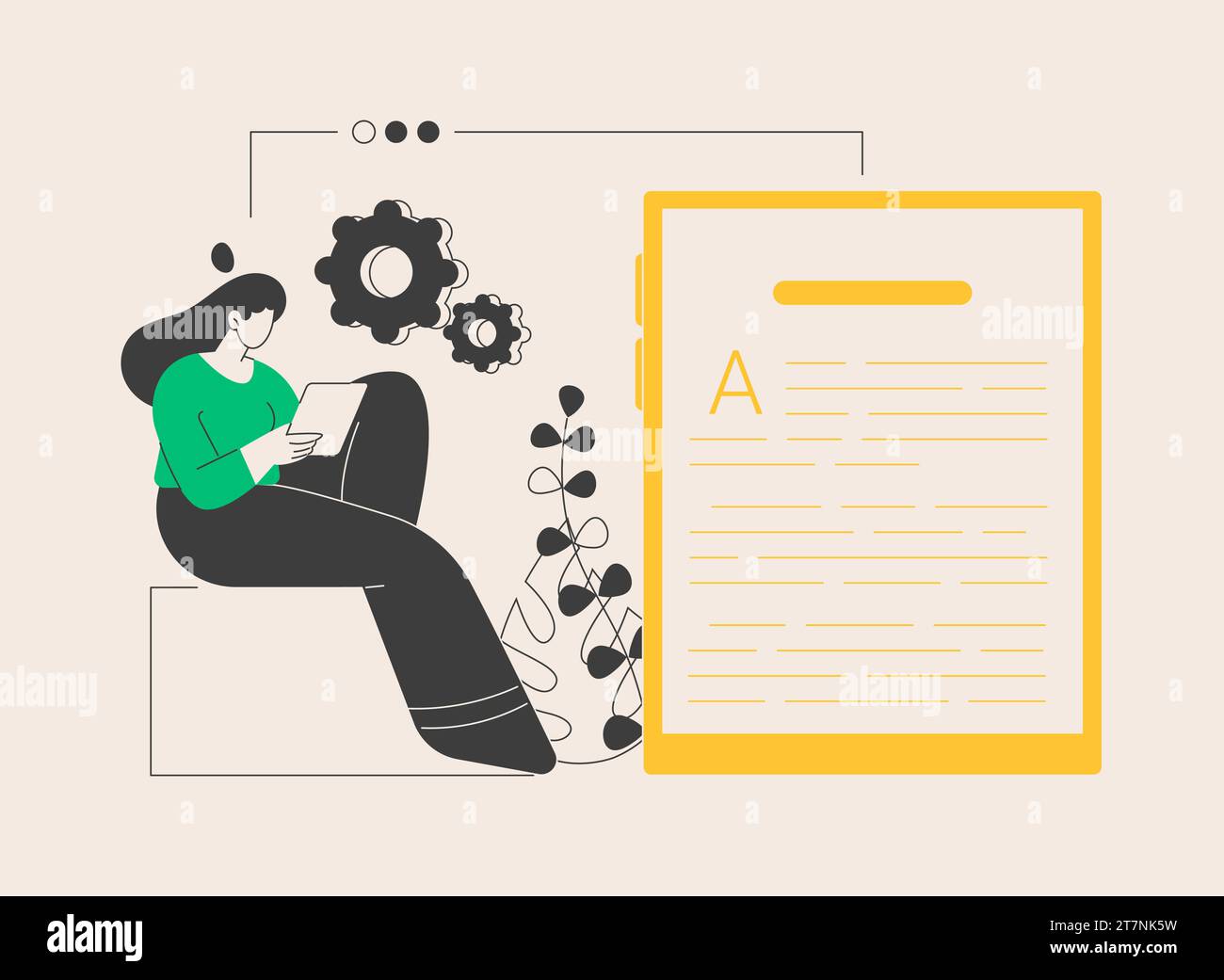 Digital reading abstract concept vector illustration Stock Vector Image ...