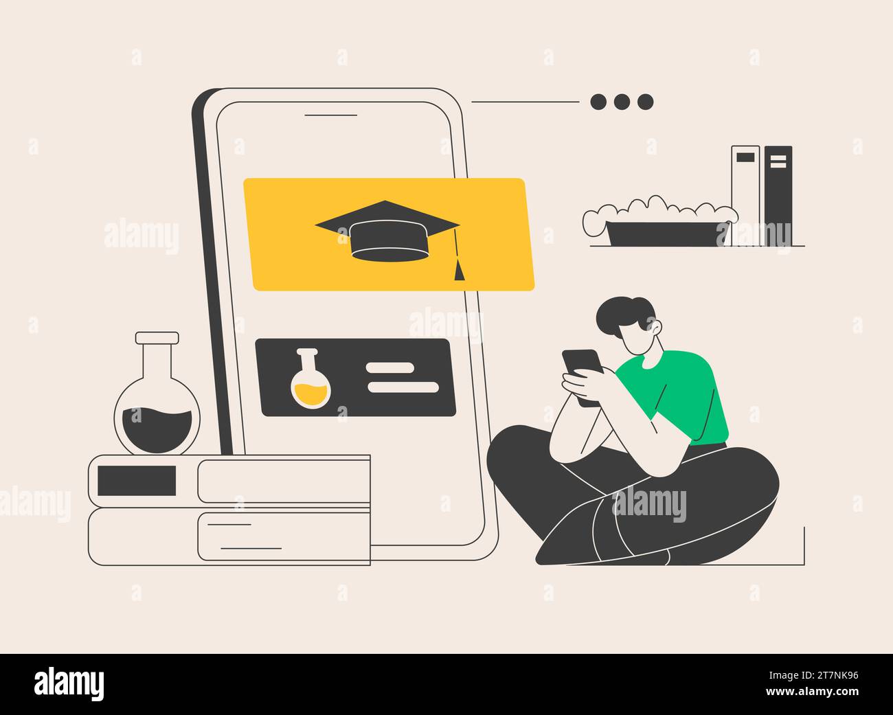 Mobile learning abstract concept vector illustration Stock Vector Image ...