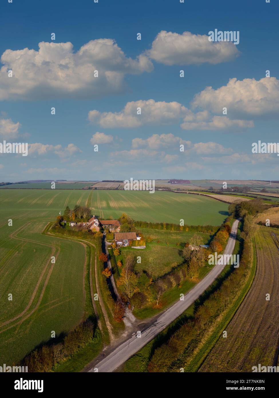 Aerial View of Yorkshire Wolds Stock Photo - Alamy