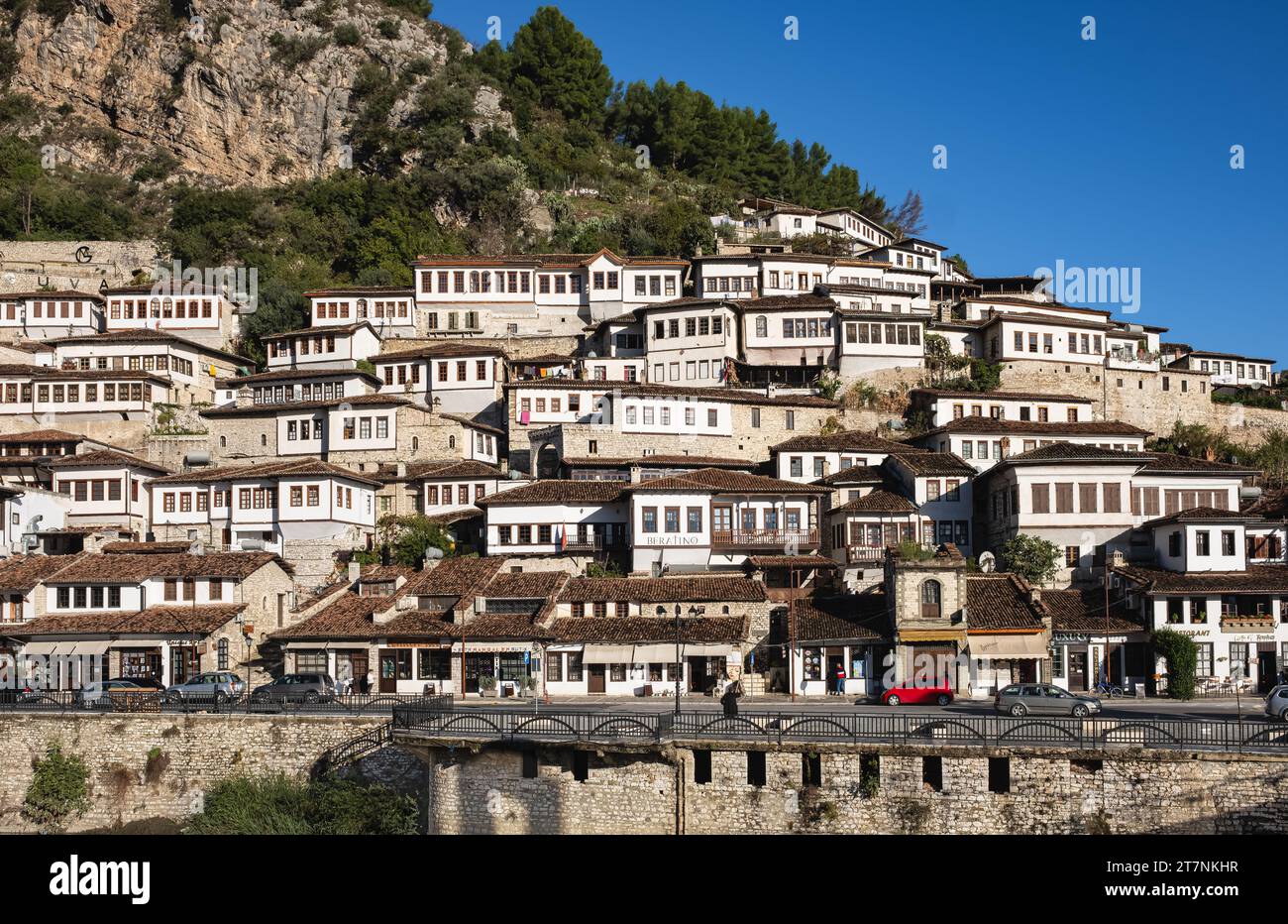 Old city of Berat - Albania. The old houses in Albania, UNESCO world ...