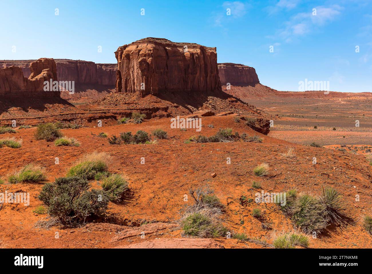 A head on view of Elephant Butte from Artist's Point in Monument Valley ...
