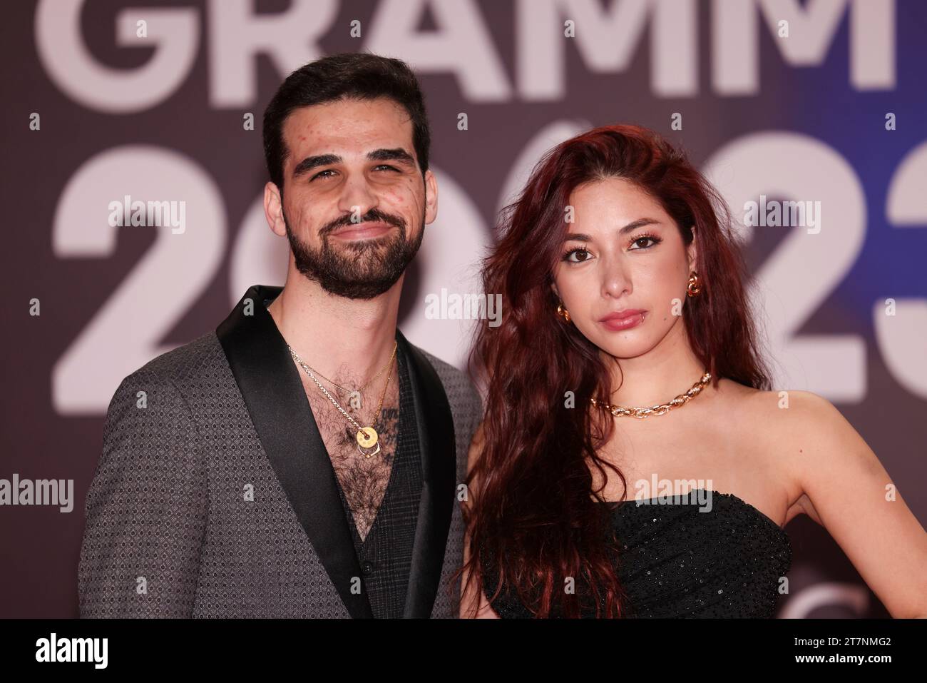Jake Catalano, left, and Mitchie Rivera arrive at the 24th annual Latin ...