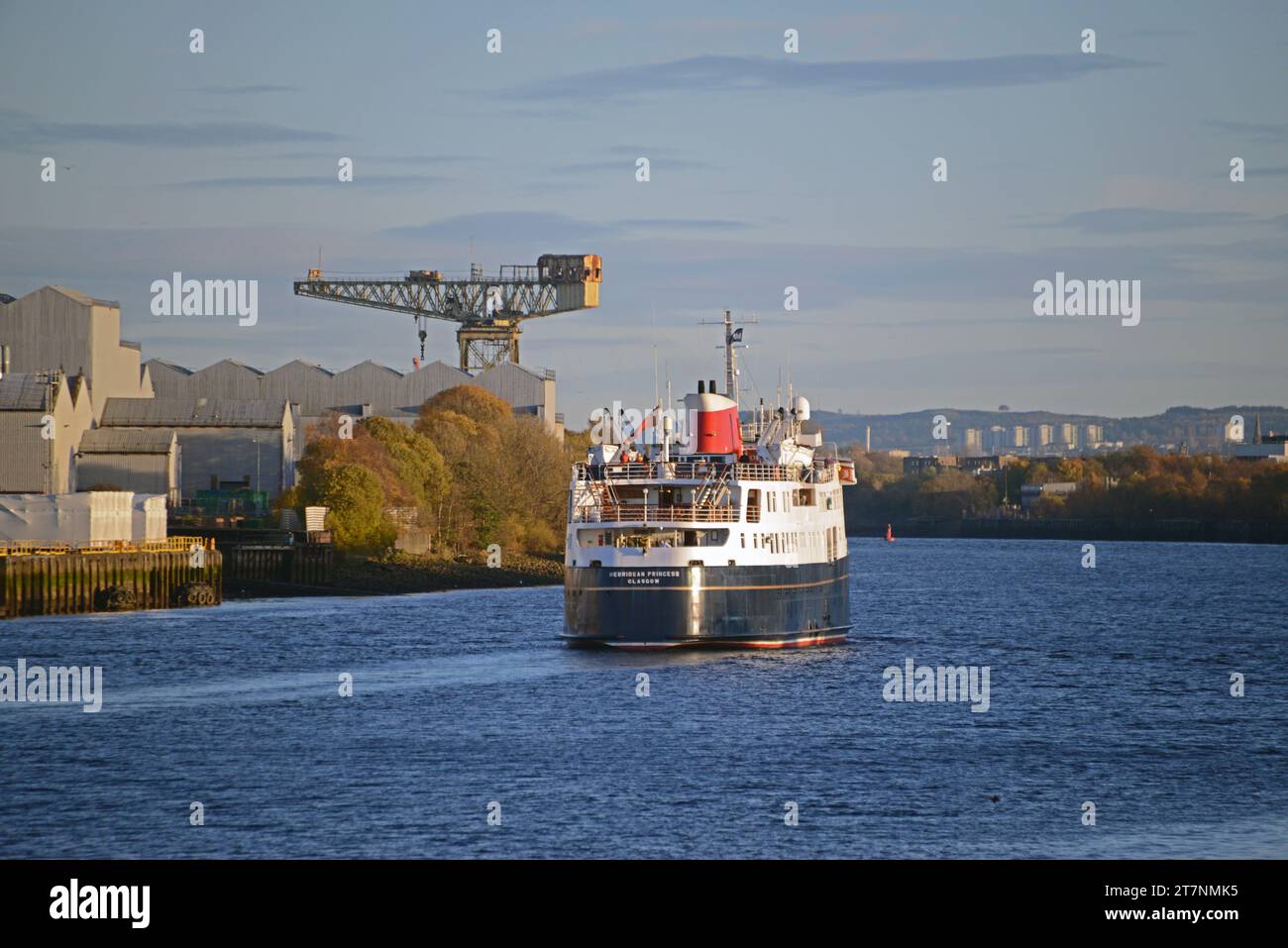 HEBRIDEAN PRINCESS cruising the Upper River Clyde, Renfrew, GLASGOW ...