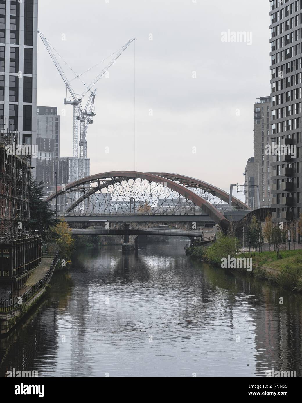 Ordsall Chord bridge over the River Irwell, Manchester, UK Stock Photo ...
