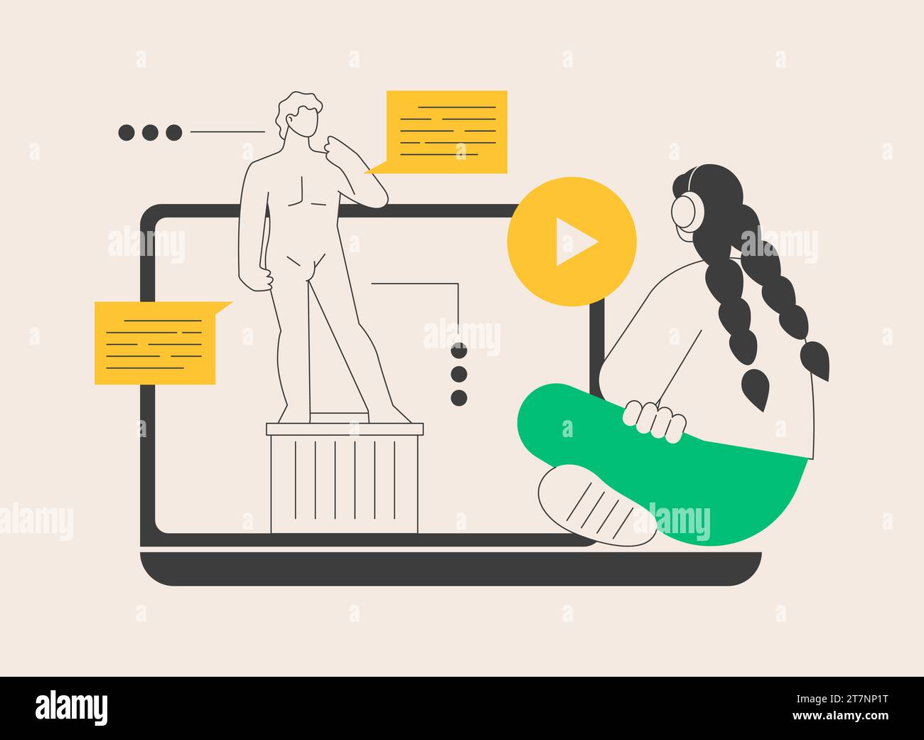 Online museum tours abstract concept vector illustration Stock Vector ...