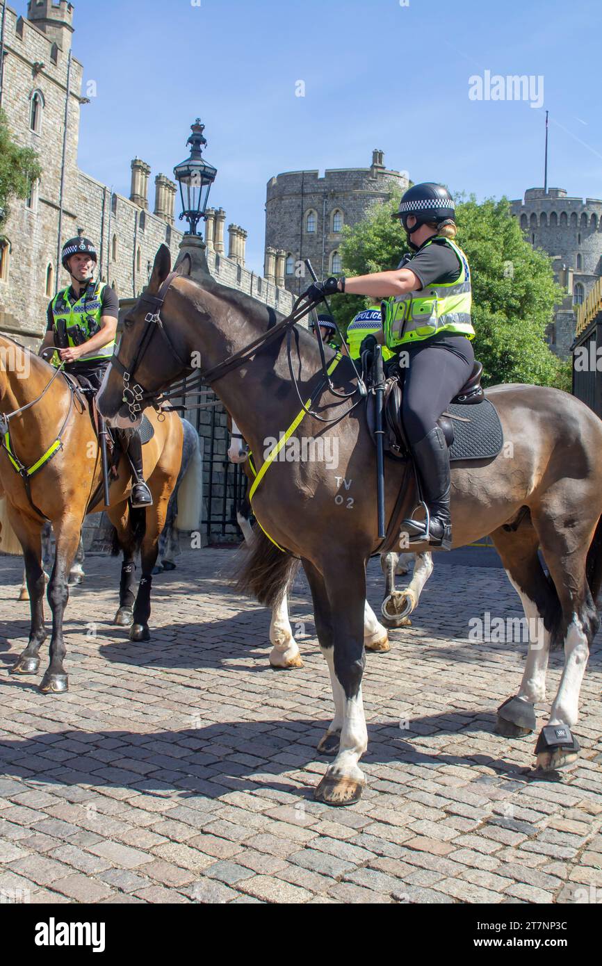 15 June 2023 Mounted Police Officers on crowd control duty on the ...